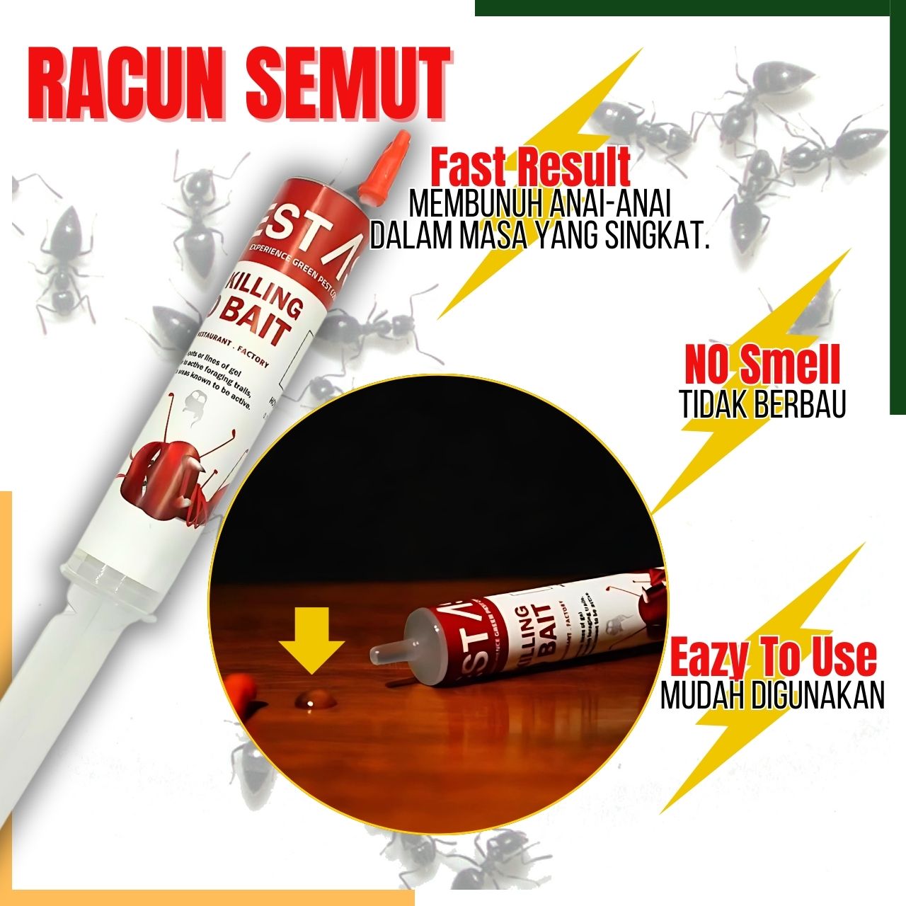 Ubat Semut | Ant Killer | Ubat Semut Berkesan | Eco Friendly Gel Bait ...