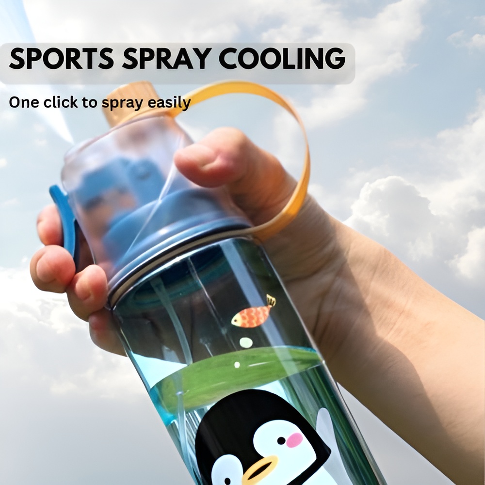 600ml Spray Children's Sport Bottle Drinking Outdoor Portable Cute ...
