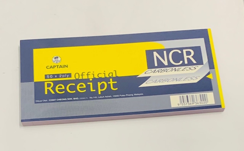 Captain NCR Carbonless Official Receipt 2ply X 50set Receipt Book 88mm ...