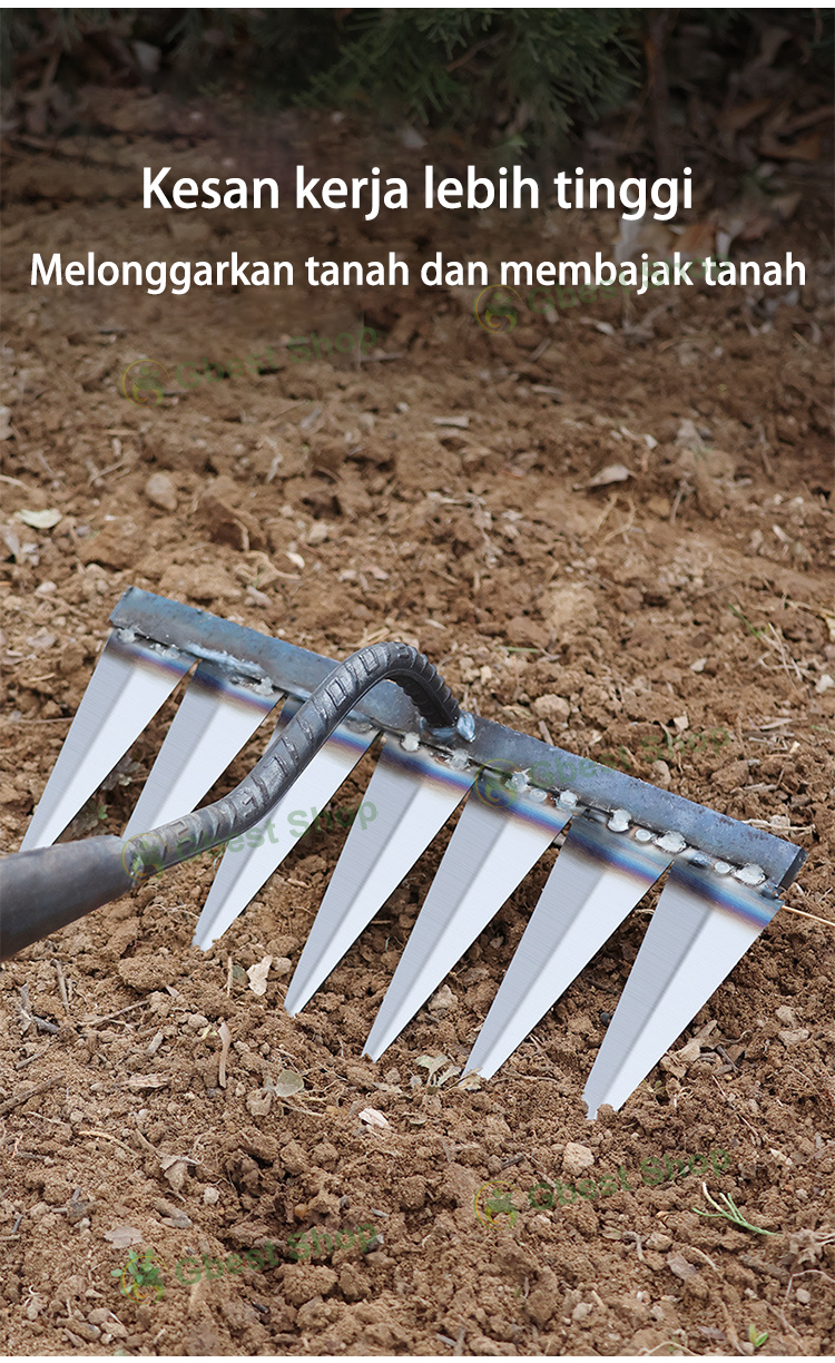 Hoe Weeding Rake Grasping Raking Nail Harrow Loosening Soil Hoe Root ...