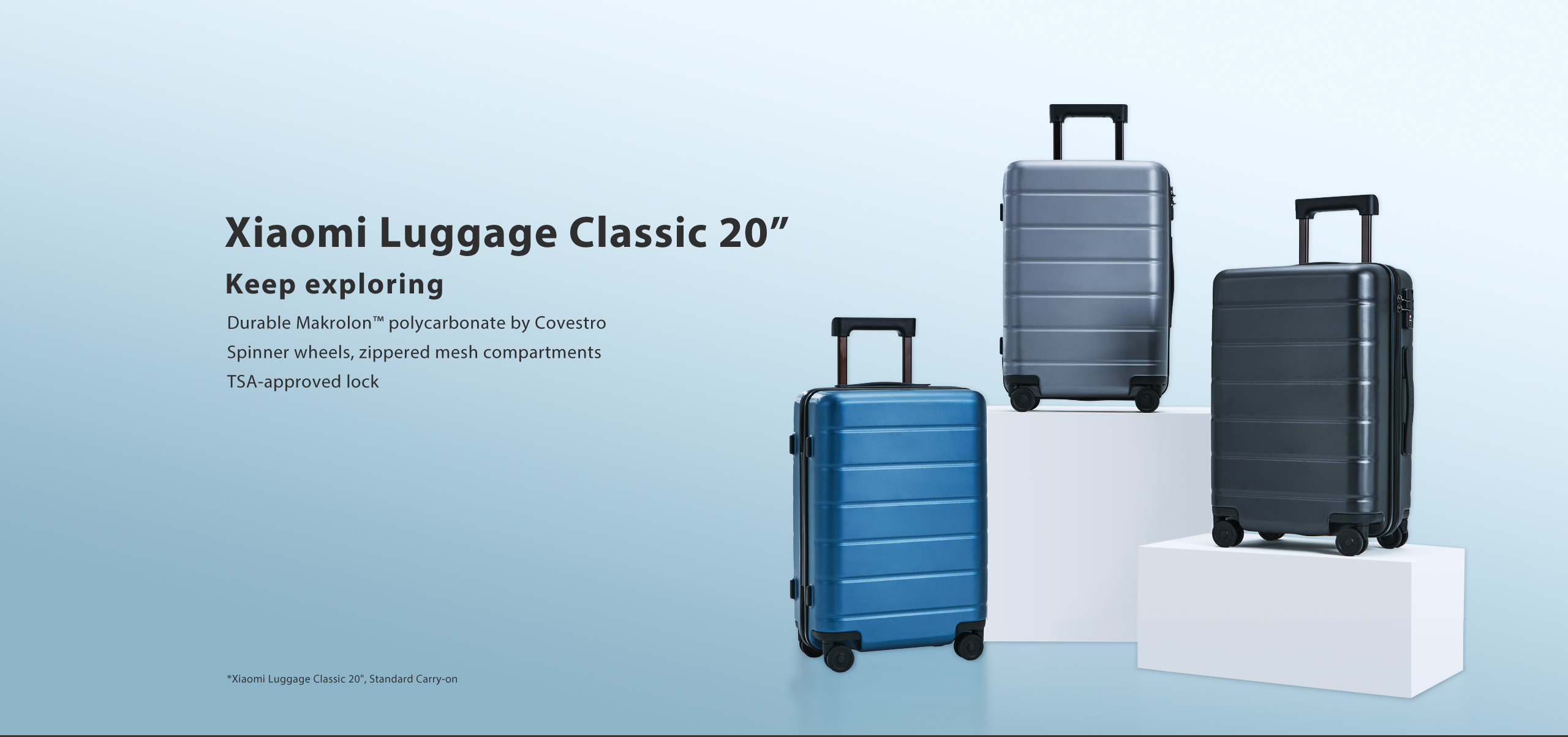 Xiaomi Mi Luggage Classic 20" (Blue) | Shopee Malaysia