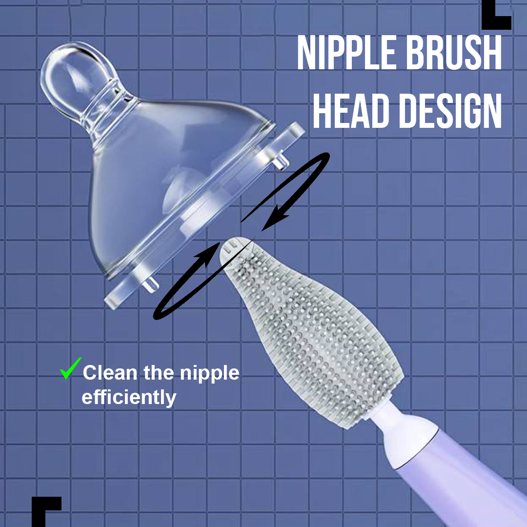 Moo Baby Bottle Brush 3 in 1 Berus Botol Susu Baby Silicone Bottle ...