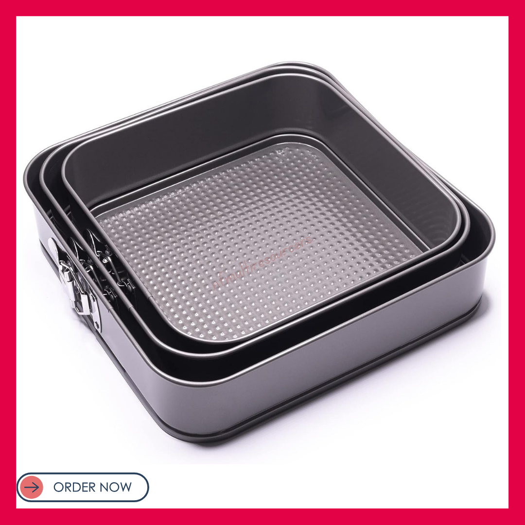 3pcs Non-Stick Cake Tin Tray Pan Mold Set Kit Spring Loaded Mold Baking ...