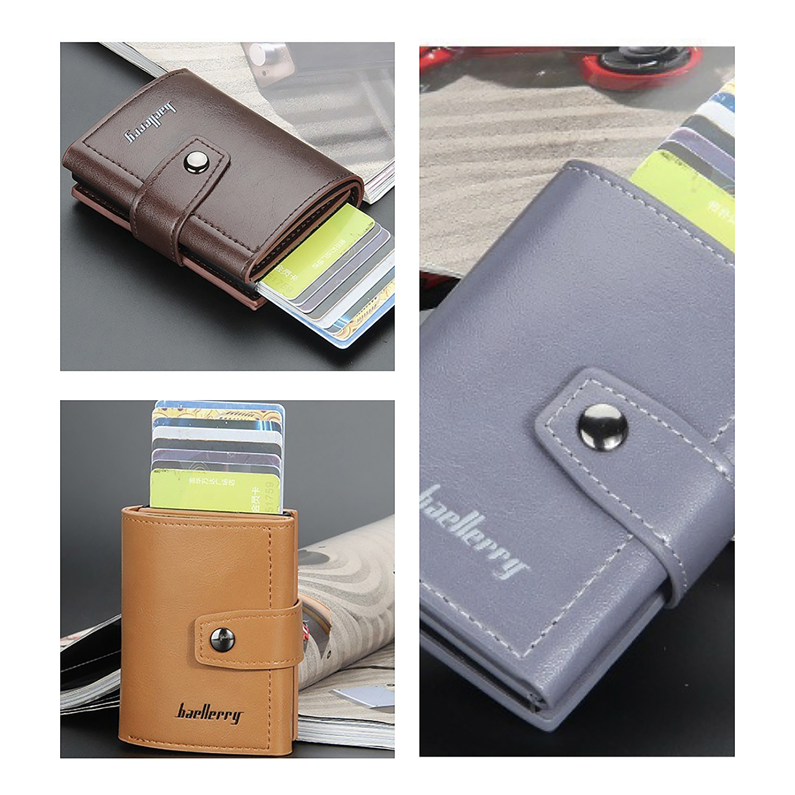 B172 RFID Unisex Wallet RFID Card Holders RFID Blocking RFID Dompet ...