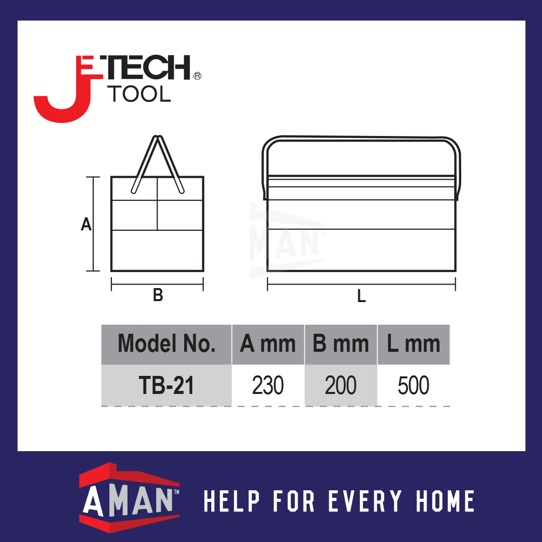 JETECH Heavy Duty 5 Compartment Tool Box | Shopee Malaysia