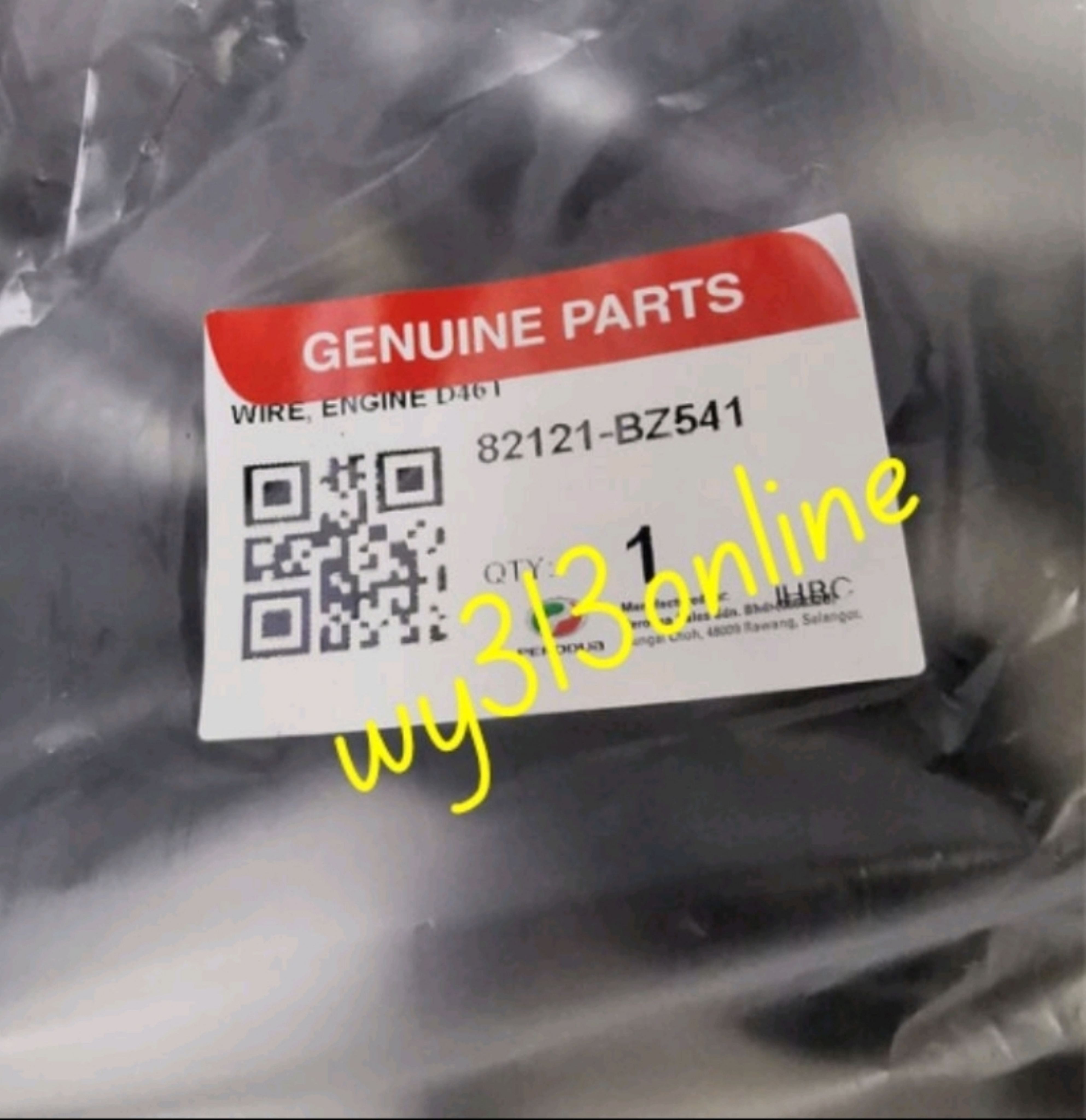 Original Perodua Alza Engine Wire Full Set 82121-BZ541 82121-BZ361 ...