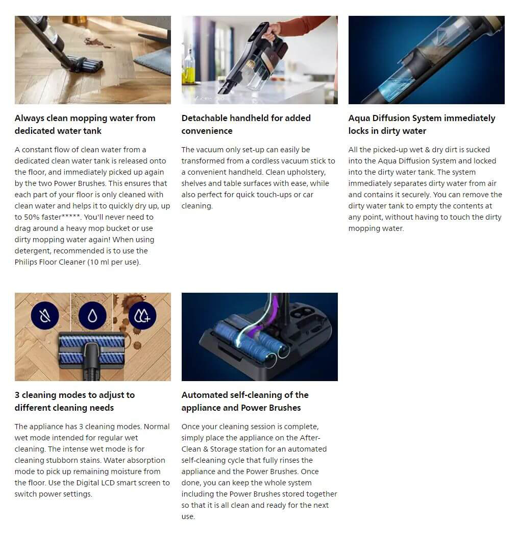 Philips XW9383/02 Aquatrio Cordless Wet & Dry Vacuum 9000 Series ...