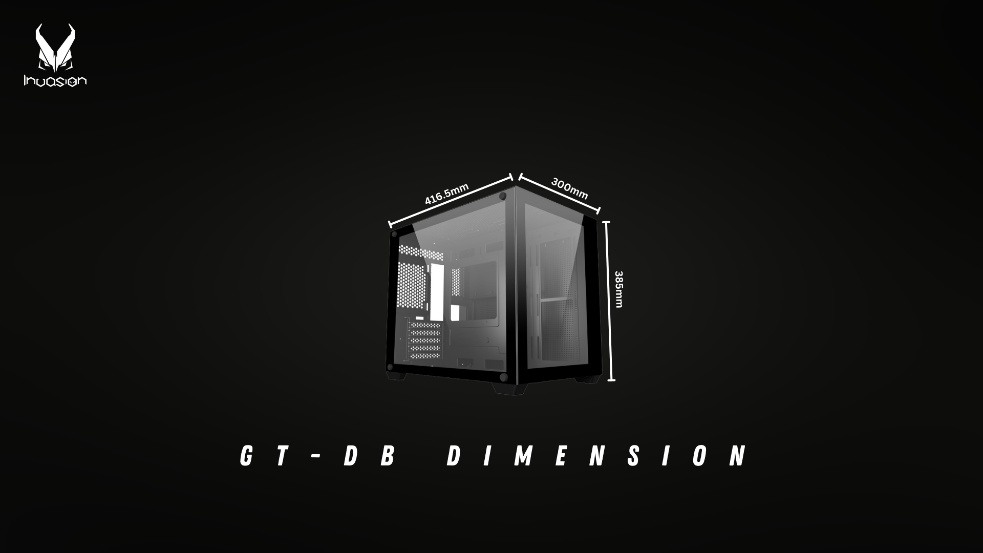 Invasion GT-DB MATX Gaming PC Case with ARGB Fans - Black / White ...