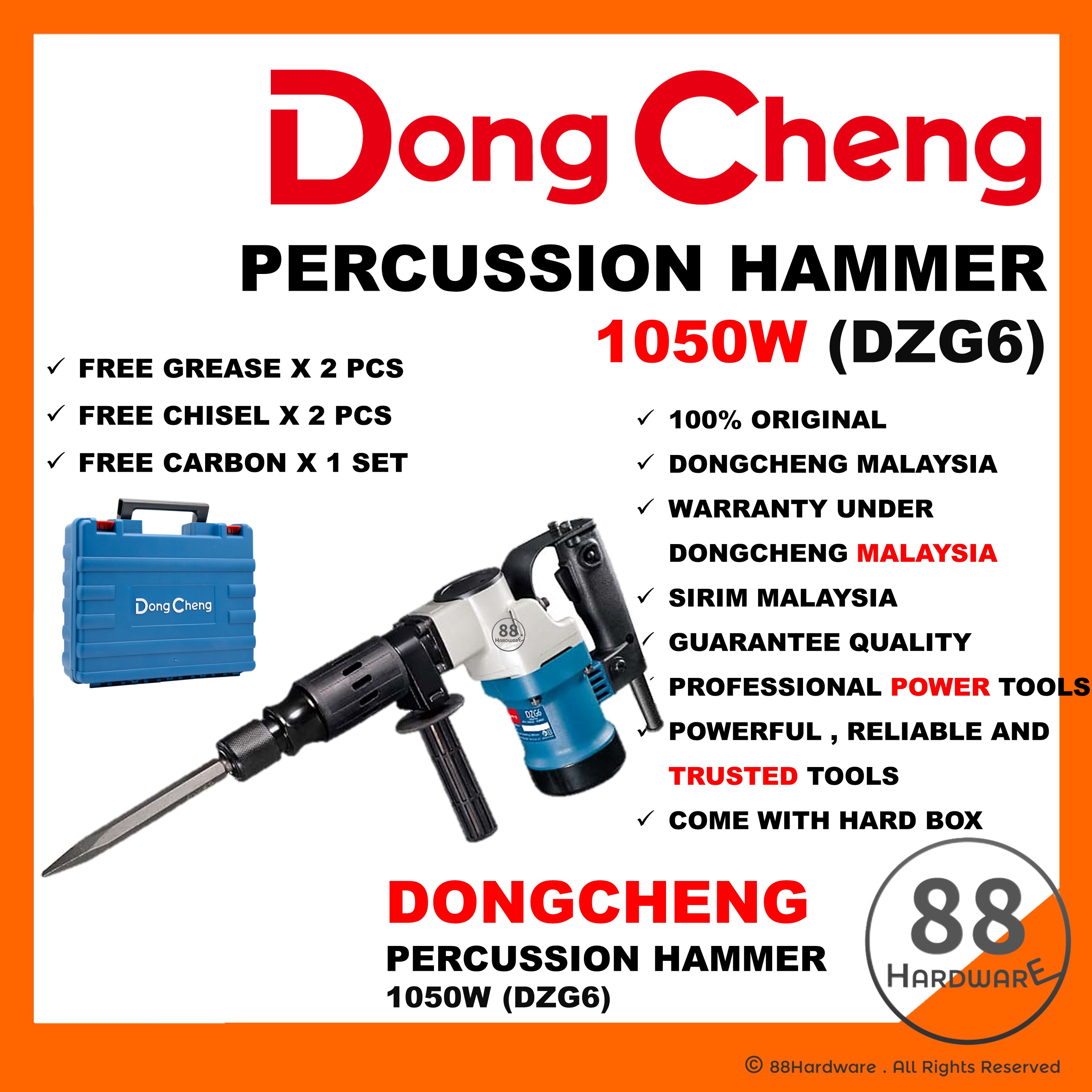 DONGCHENG Percussion Hammer DZG6 1050W 1350W DZG06-06 / Mesin Breaker ...