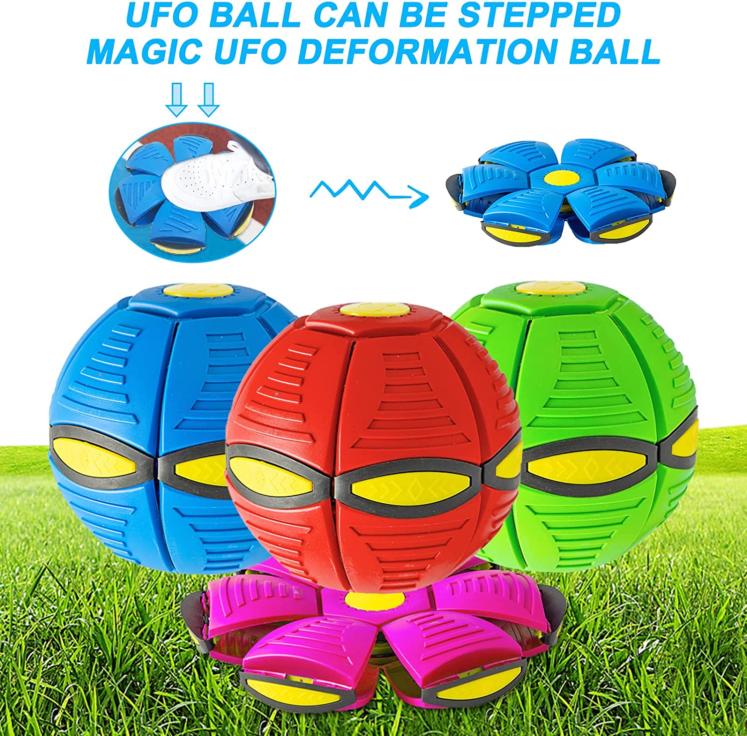 Bola Magic Flying Saucer Ball UFO Flying Ball Flat Throw Disc Ball Toy ...