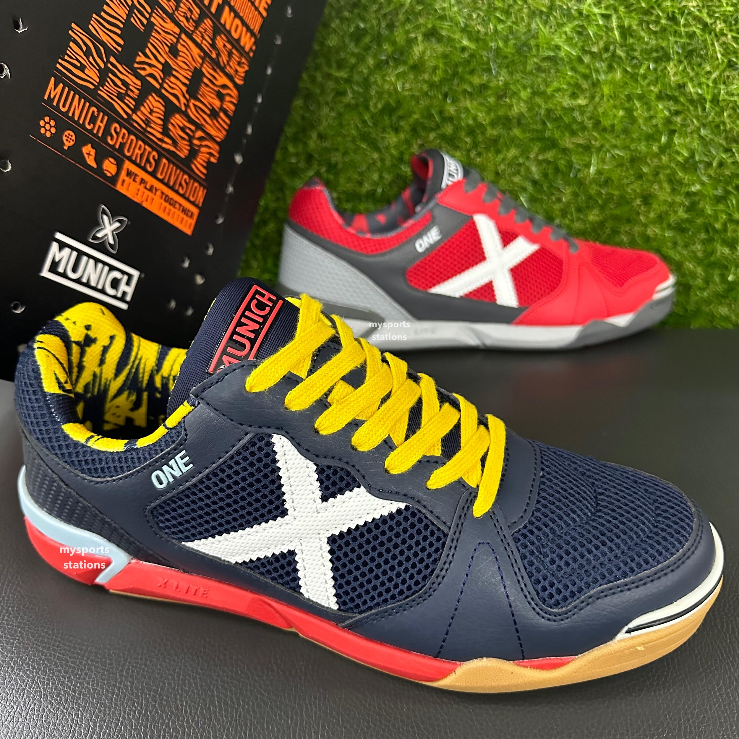 MUNICH One Indoor 54 (3071054) | 55 (3071055) Futsal Shoes | Kasut ...