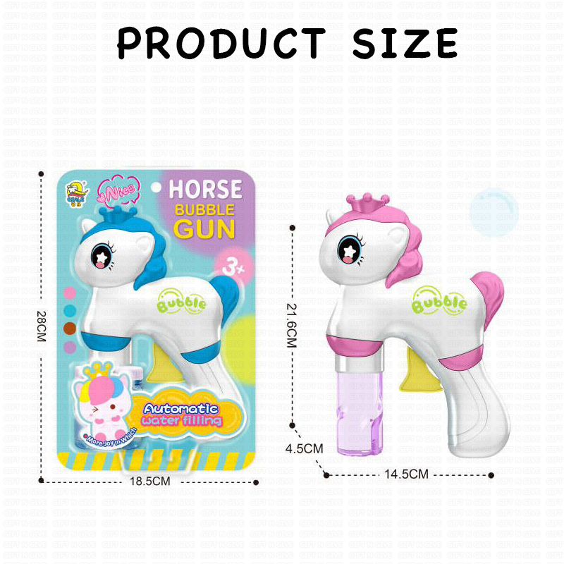 Cute Unicorn Horse Bubble Gun Toy Blaster Soap Water Outdoor Toys for ...