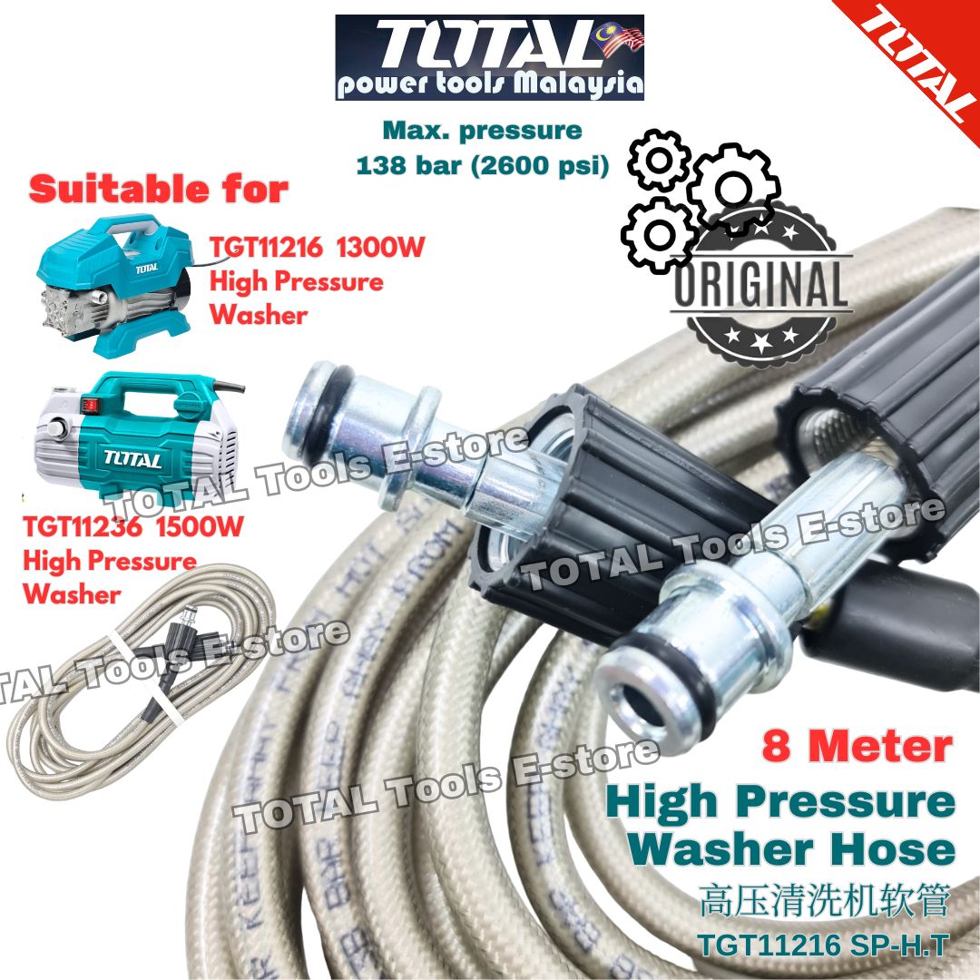 TOTAL (Replacement Parts) High Pressure Hose For High Pressure Washer ...