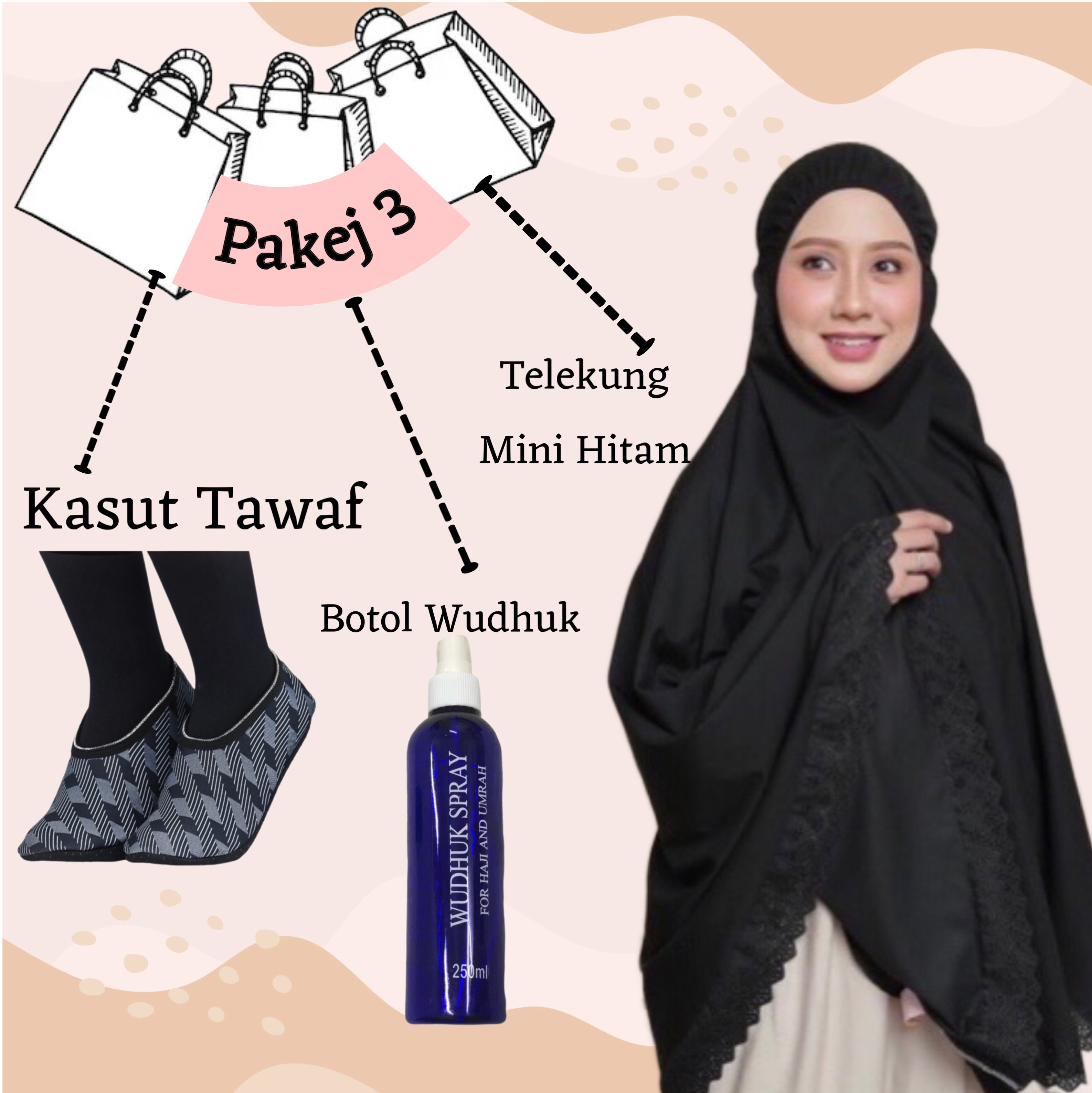 🔥 HOT ITEMS 🔥 SET UMRAH HAJI TELEKUNG BERPOKET / MINI TELEKUNG BERPOKET( SITI ZAHRA) | Shopee ...