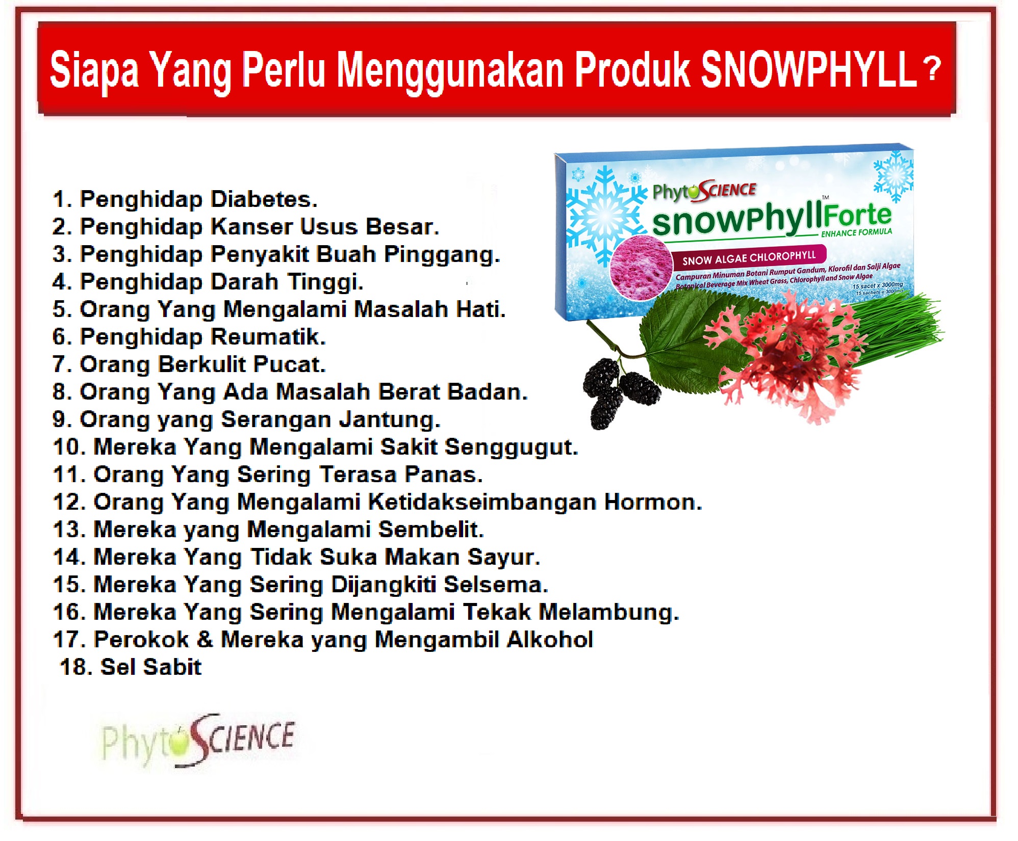 Phytoscience Snowphyll Forte (15 sachets x 3000mg) For Diabetic kencing ...