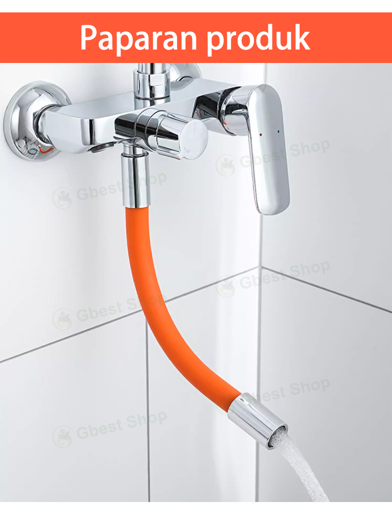 Faucet Extension Hose Bathroom Kitchen Flexible Extender Free Bending ...