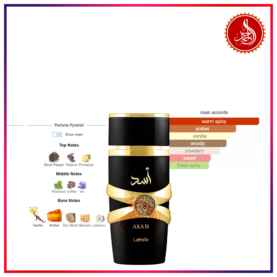 Lattafa | ASAD (Eau de Parfum - Natural Spray) - 100ml for men by ...