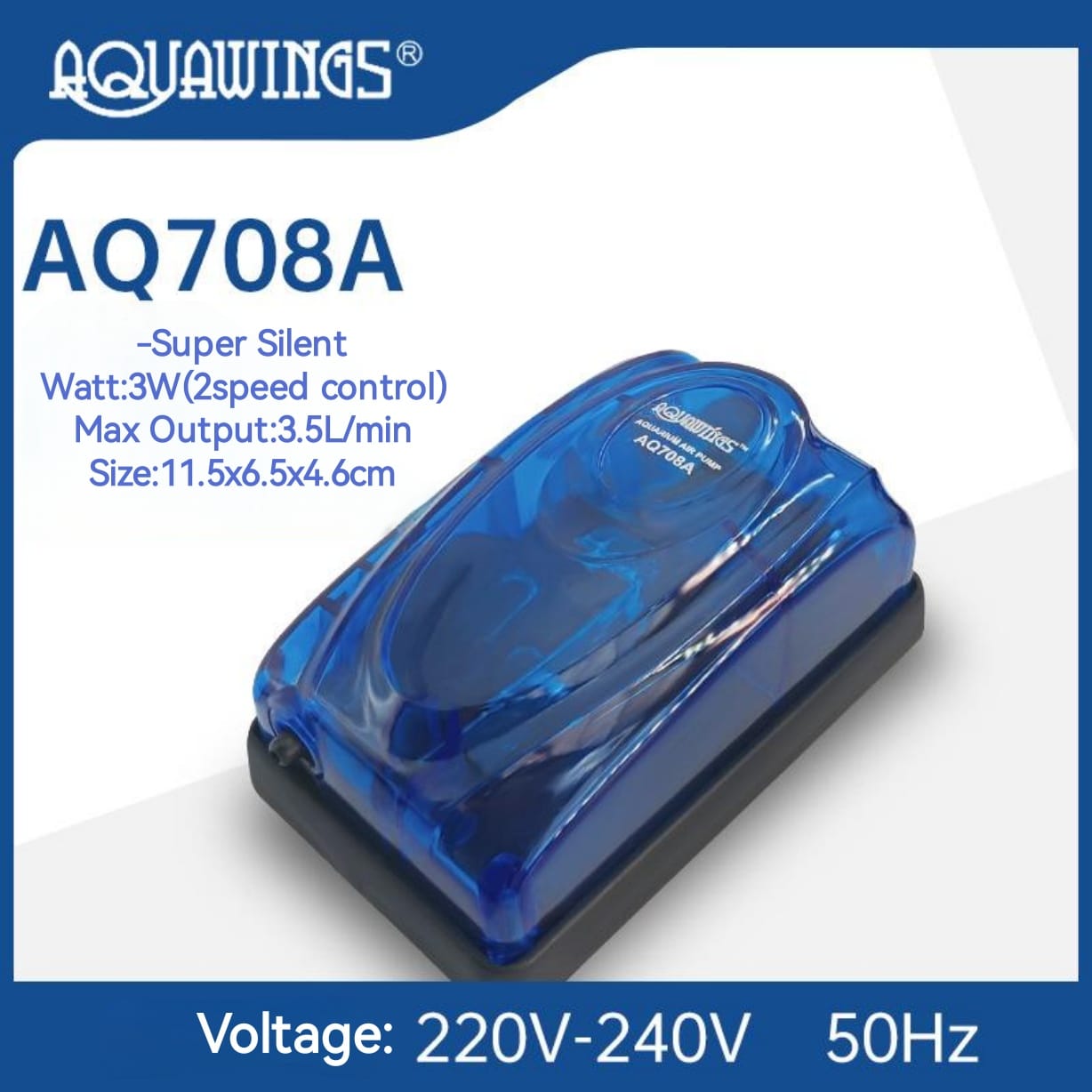 Daduda AQ Aquawings Airpump Single Double Output for Fish Aquarium ...