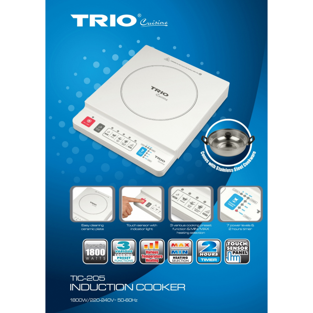 Trio Induction Cooker TIC-205 | Shopee Malaysia