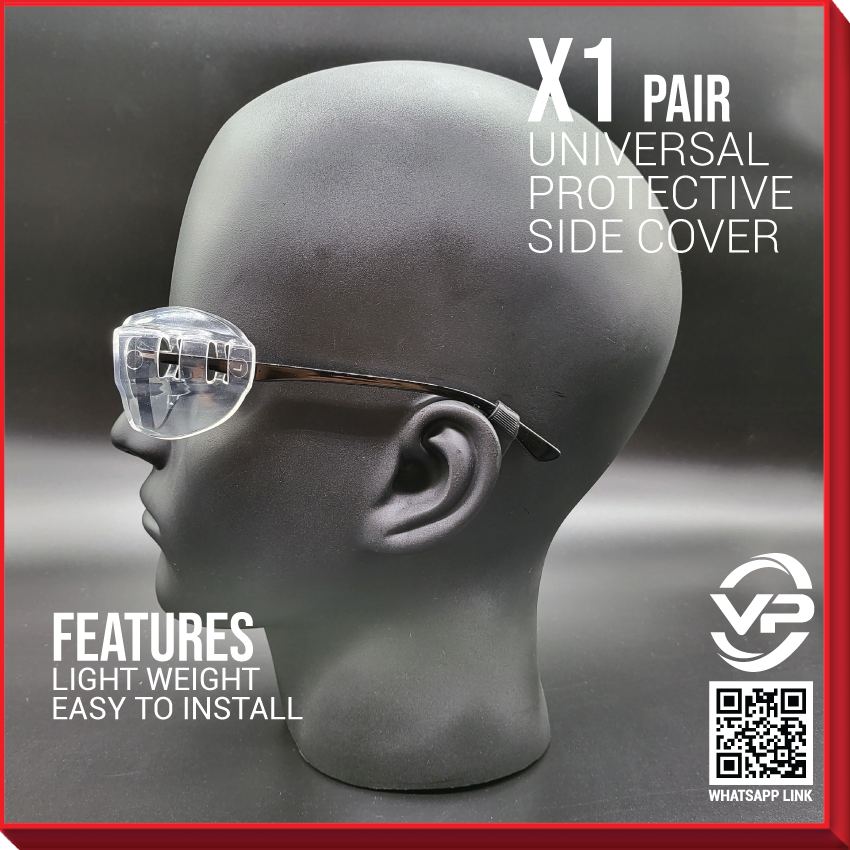 SAFETY PROTECTIVE SIDE COVER SHEILD FOR GLASSES EYE PROTECTION TPU ...