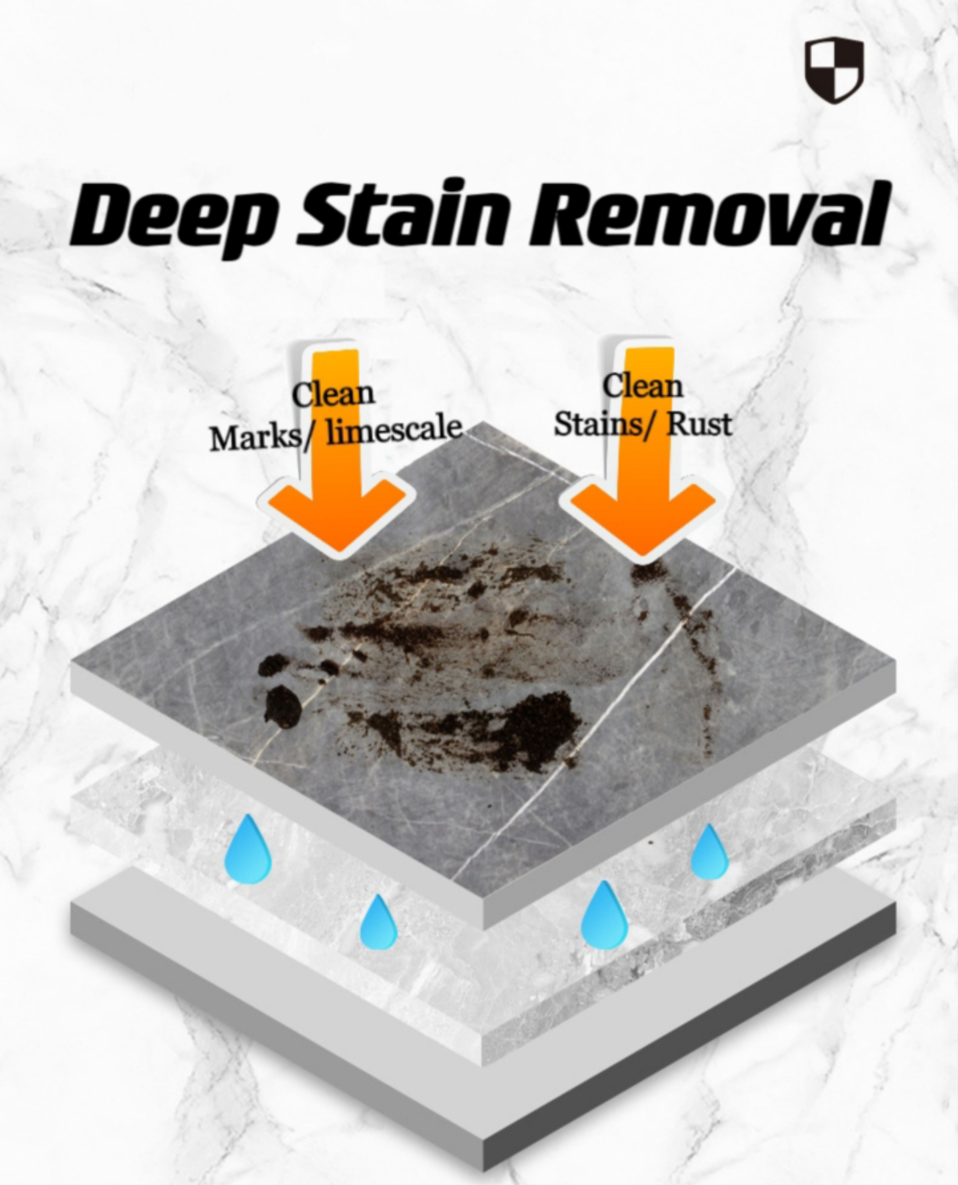 Stone Cleaning Powder 200g Decontamination Stain Remover Marble Cleaner ...