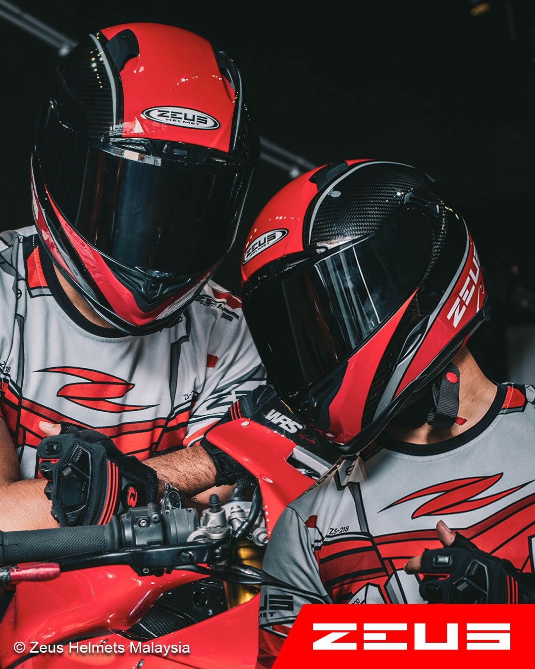 ZEUS HELMETS ZS-1800 100% CARBON | Shopee Malaysia