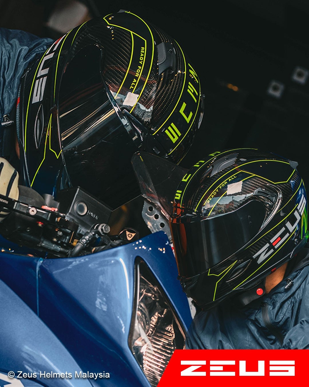 ZEUS HELMETS ZS-1800 100% CARBON | Shopee Malaysia