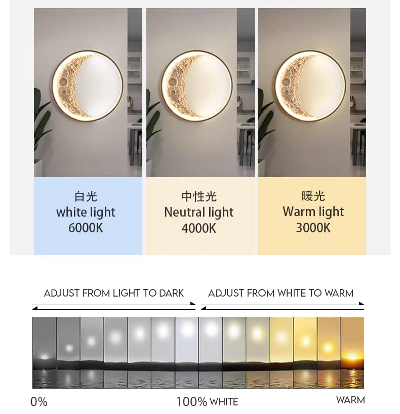 SamSpace Nordic Moon Light Lamp Modern LED Wall Light | Shopee Malaysia