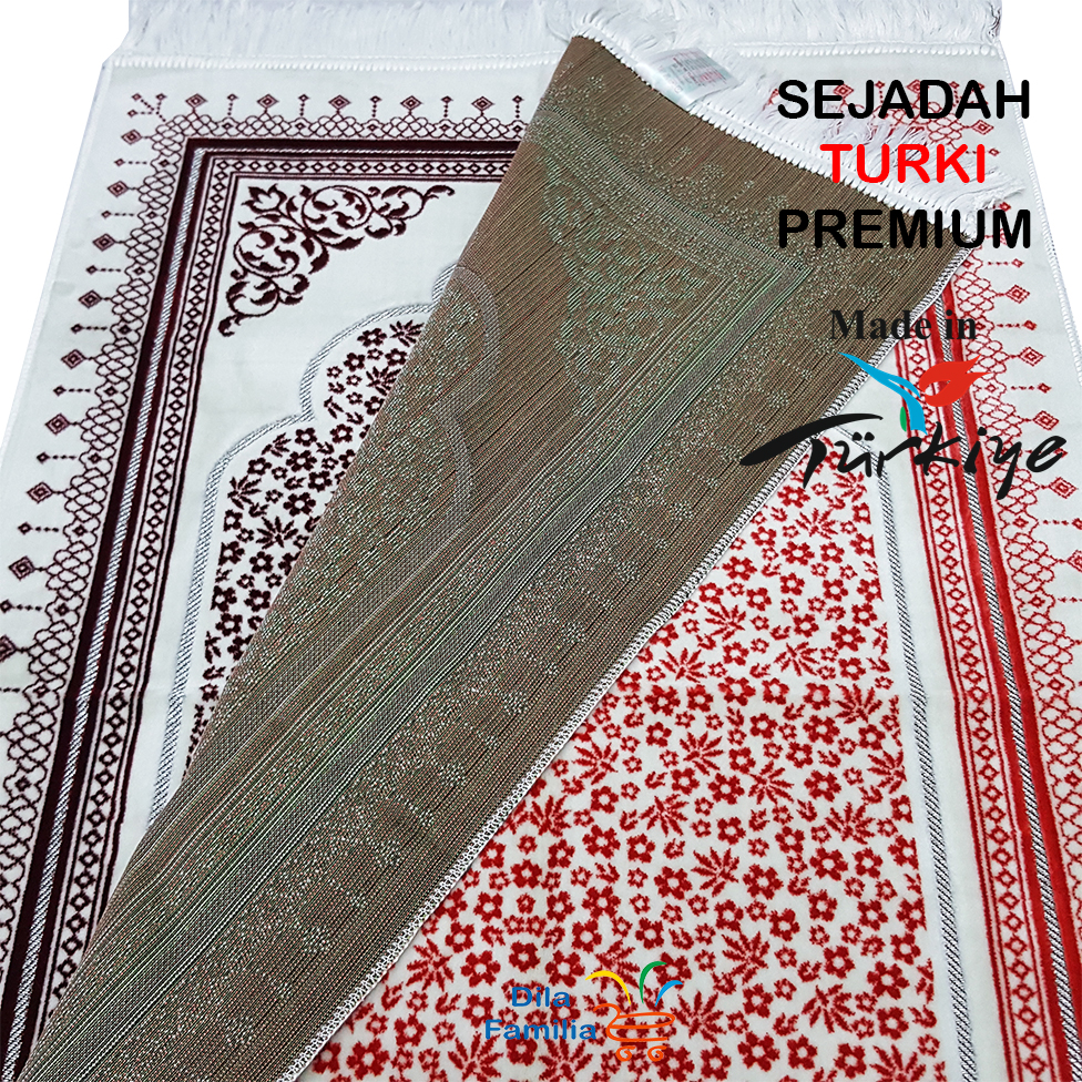 Sejadah Turki Putih Tebal Nikah Hantaran Kahwin Hadiah Tunang Corak ...