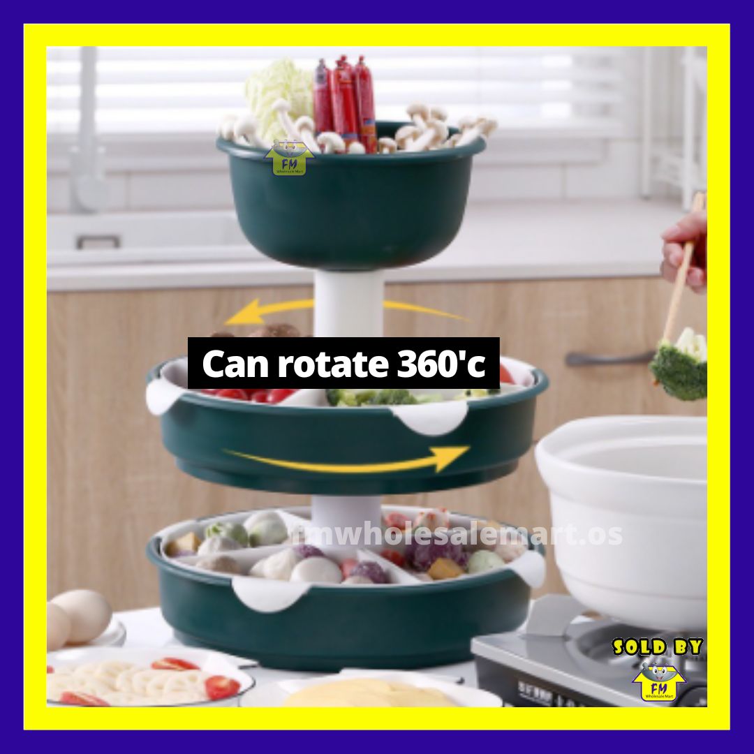 3 Layer Rotating Steamboat Bowl Drainer Container / Steamboat Bowl ...