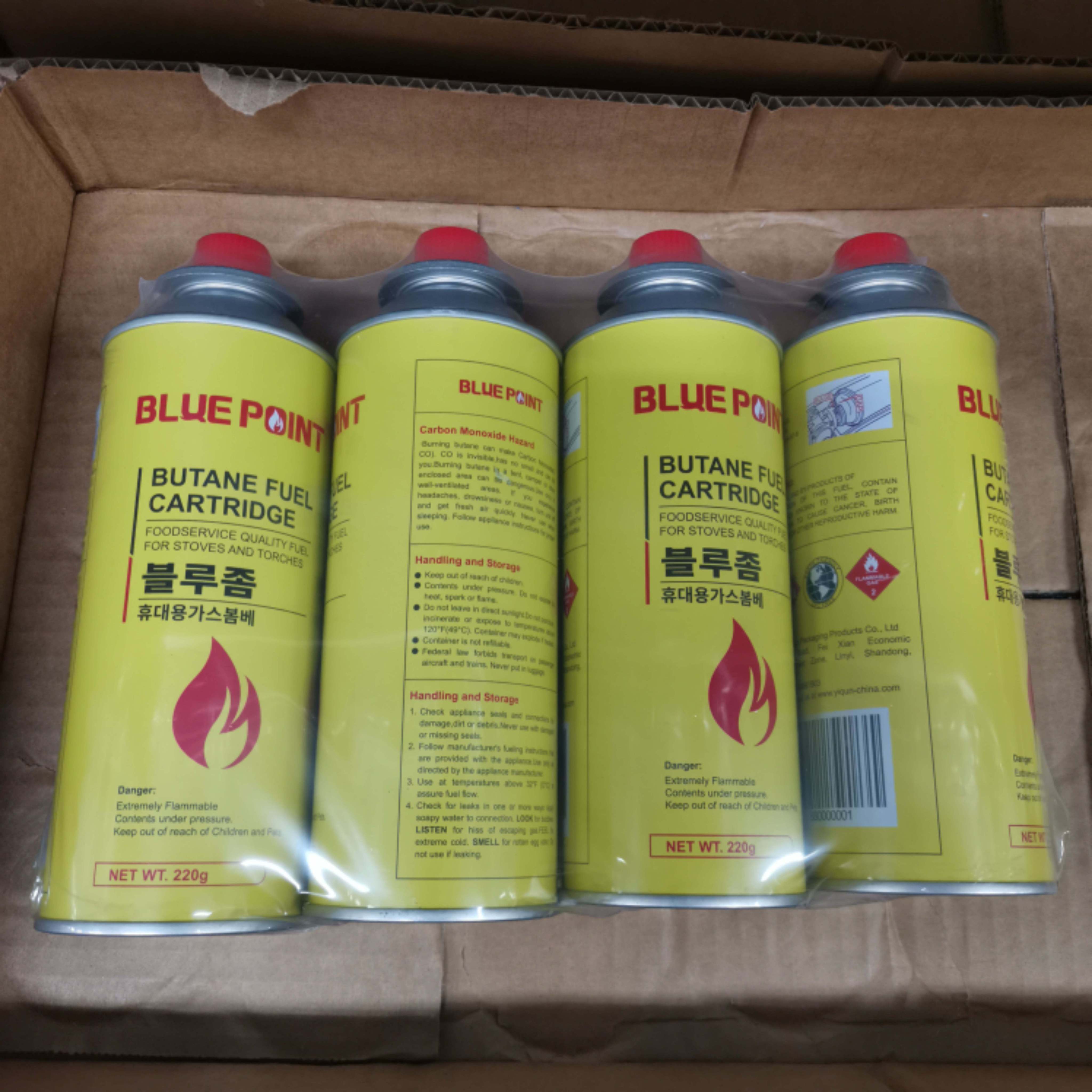 [MEOW] 220g Blue Point Butane Fuel Cartridge Portable Food Gas Memasak ...