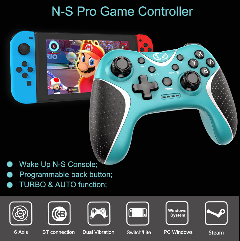 Saitake STK-7038 Nintendo Switch Wireless Controller BT Six-axis ...