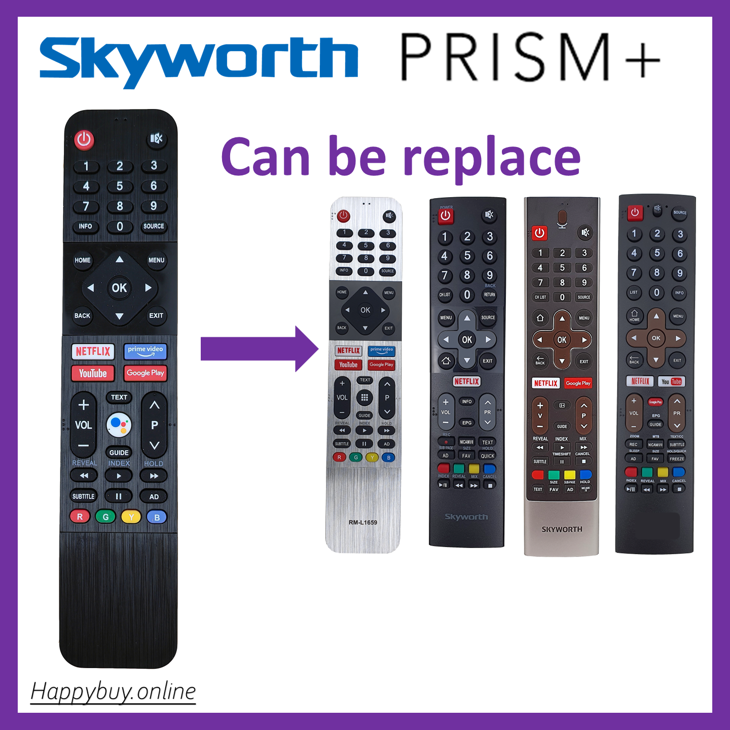 Prism+ Skyworth Android Smart TV Remote Control Prism+ Skyworth ...