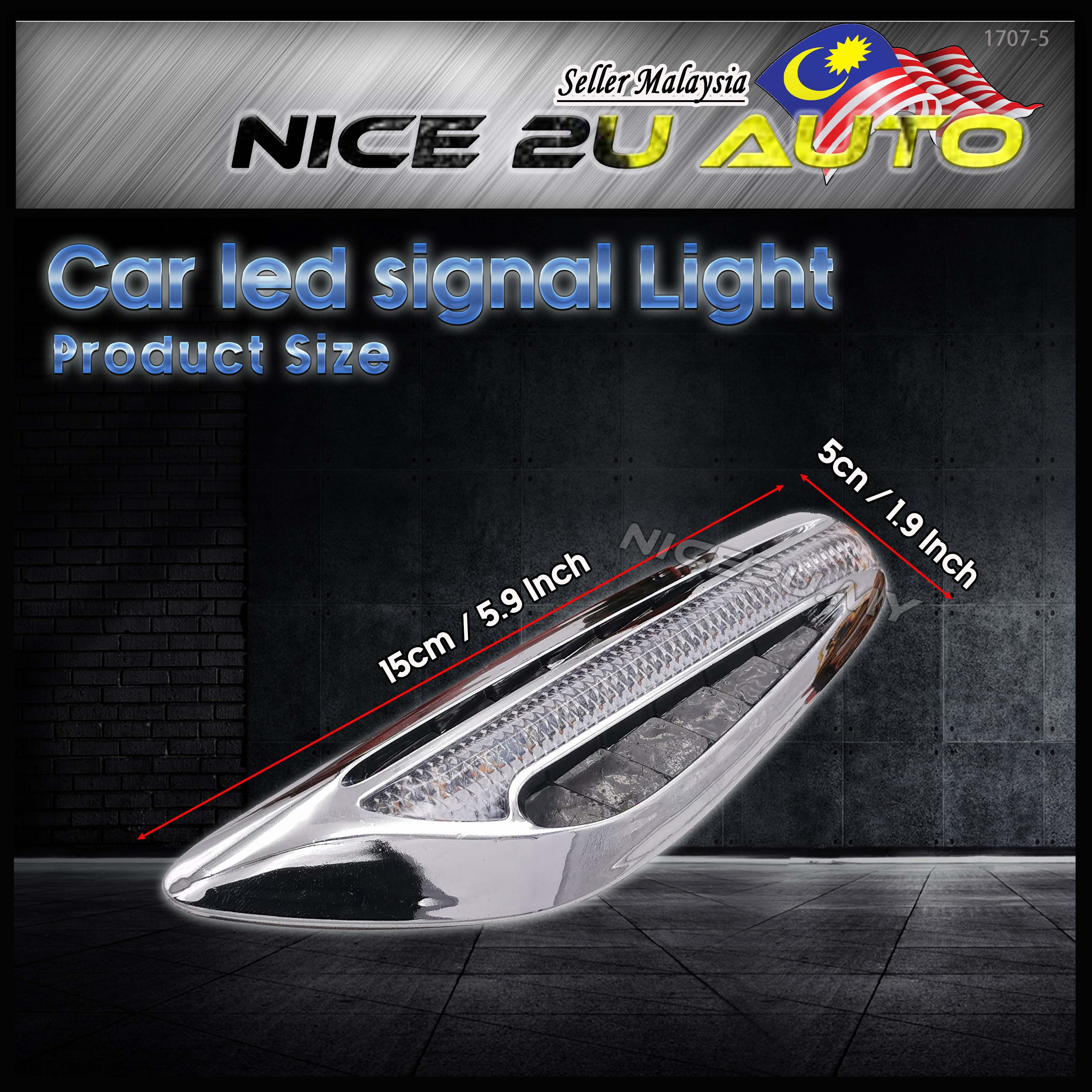 Universal Two Tone Fender Side Lamp DC 12V DC Auto Car LED Turn Signal ...