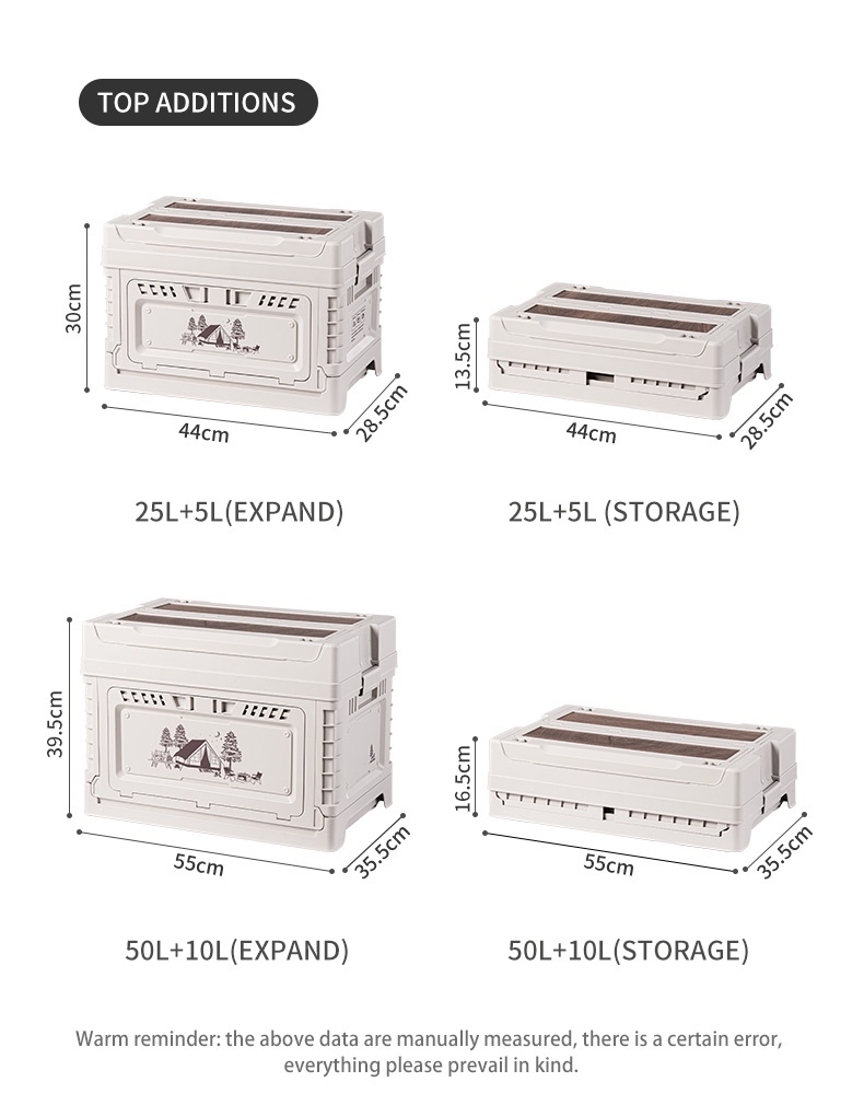 Naturehike camping storage box outdoor side door portable spring outing folding box table car ...