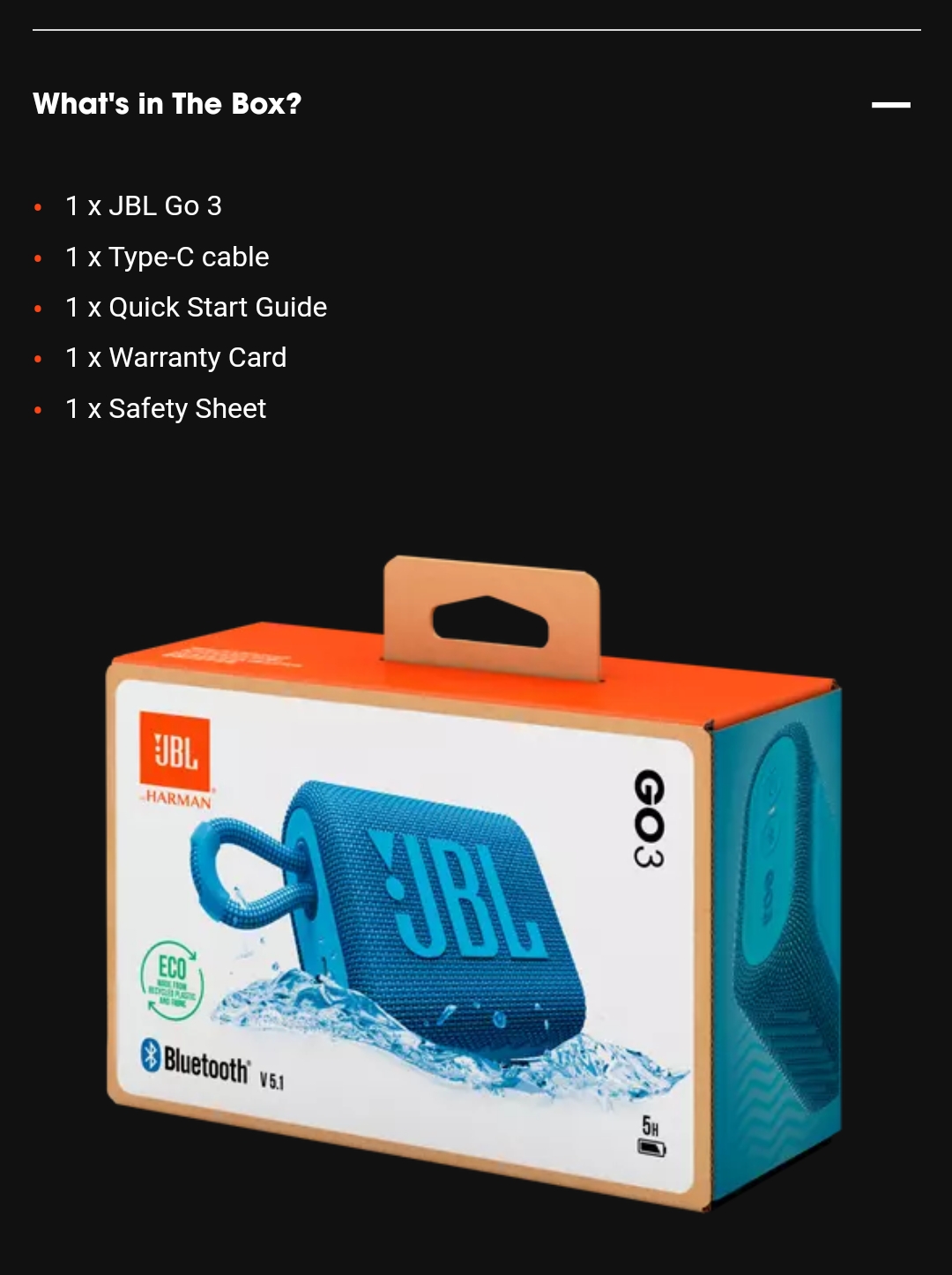 JBL GO 3 ECO Ultra-portable Waterproof Speaker | Shopee Malaysia