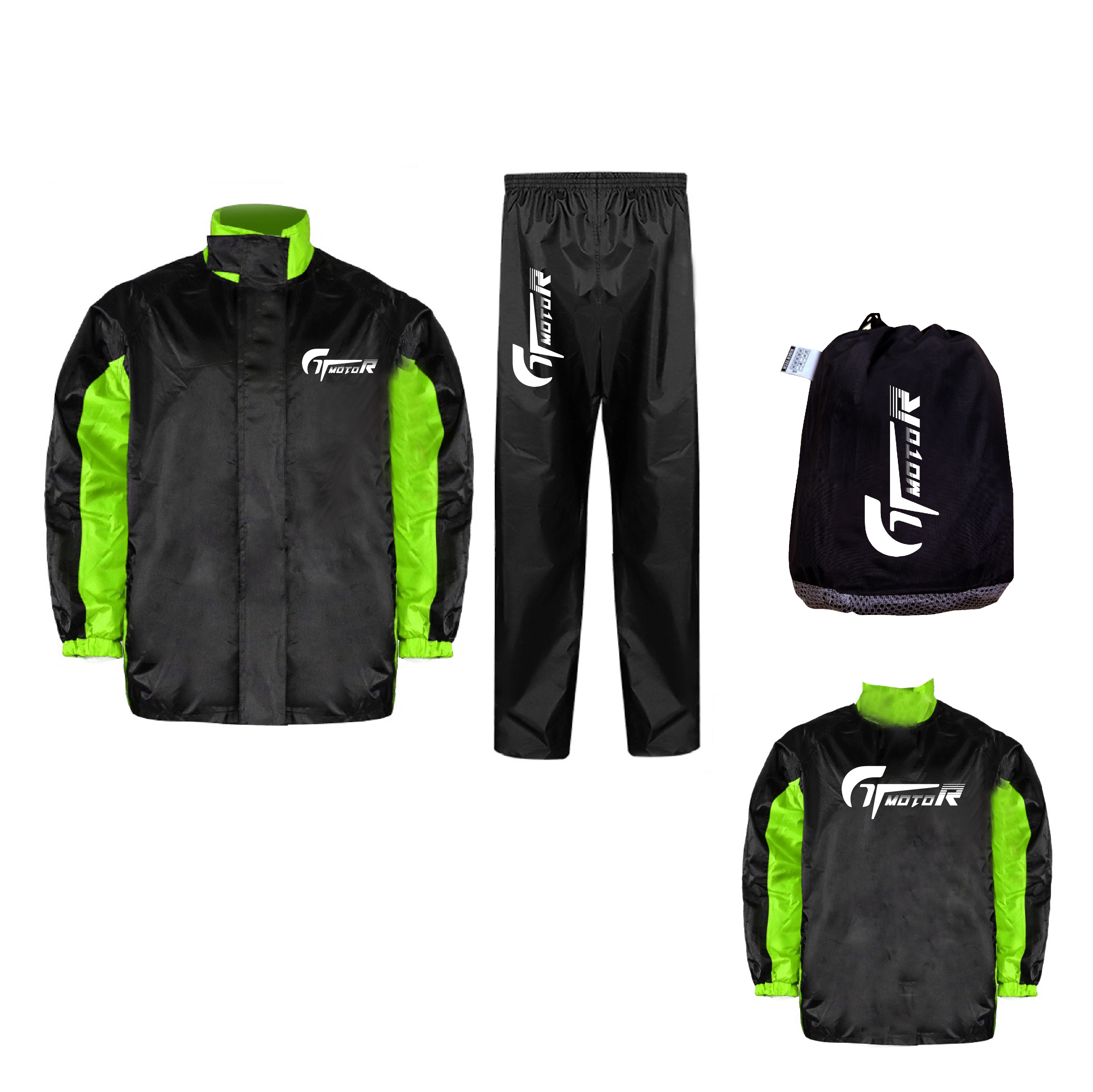 GTmotor Premium Poly Pongee Raincoat Motorcycle Rainsuit Rain Coat ...