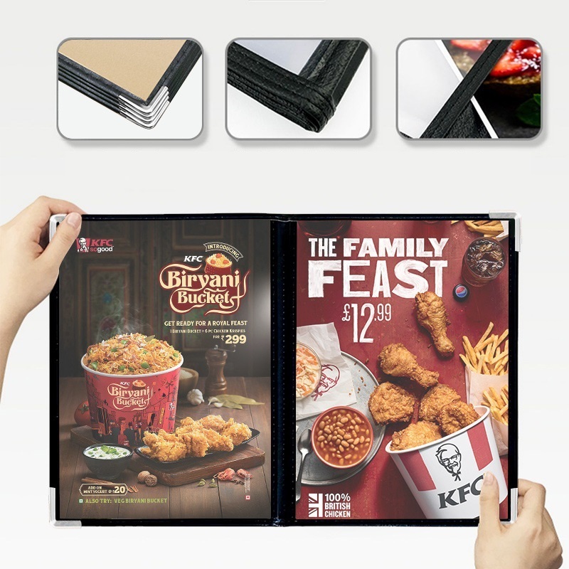 [iStore] A4 Restaurant Transparent Menu Cover /PVC Menu Holder ...