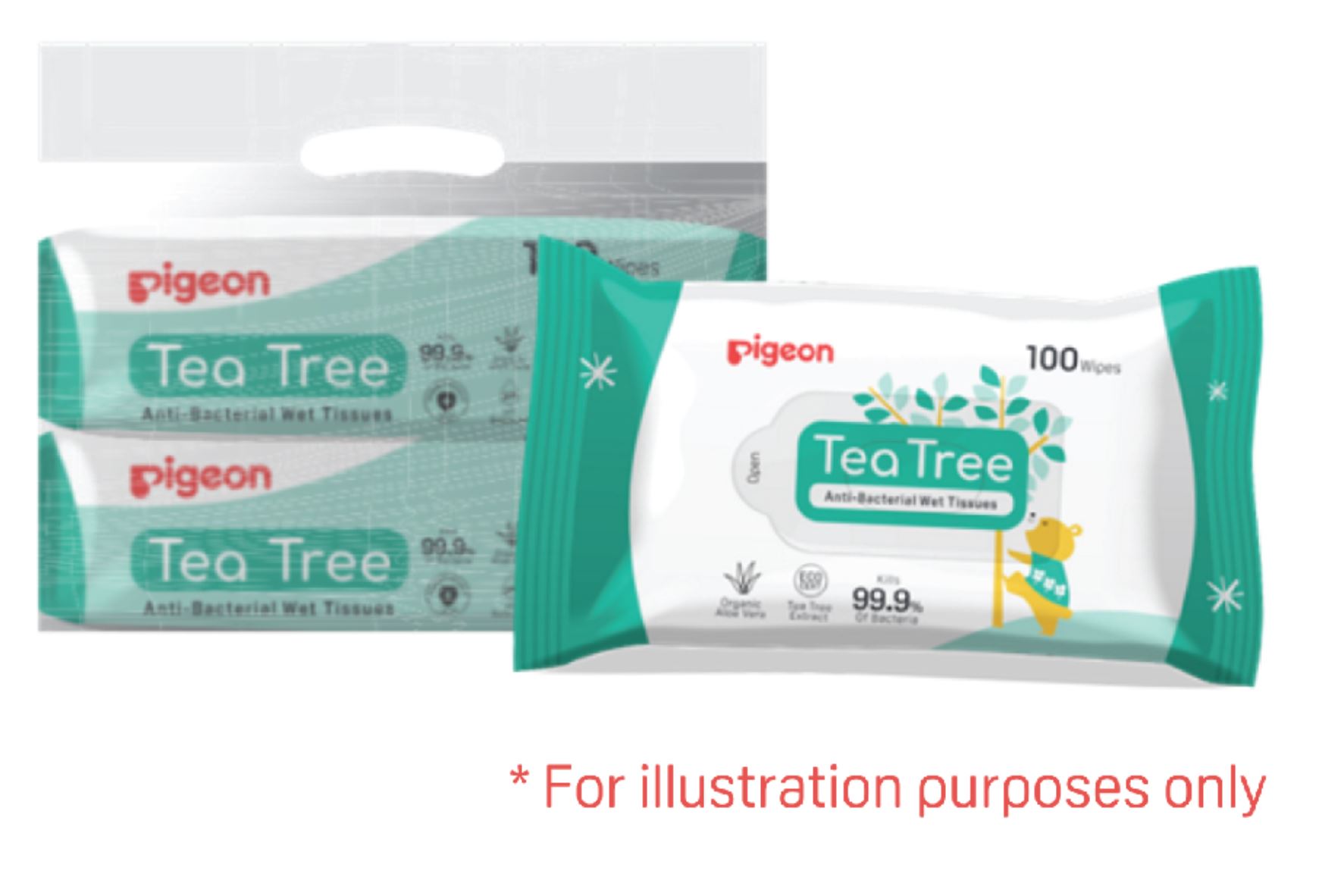 Pigeon Tea Tree Anti-Bacterial Wet Tissue (Expiry March 2026) | Shopee ...