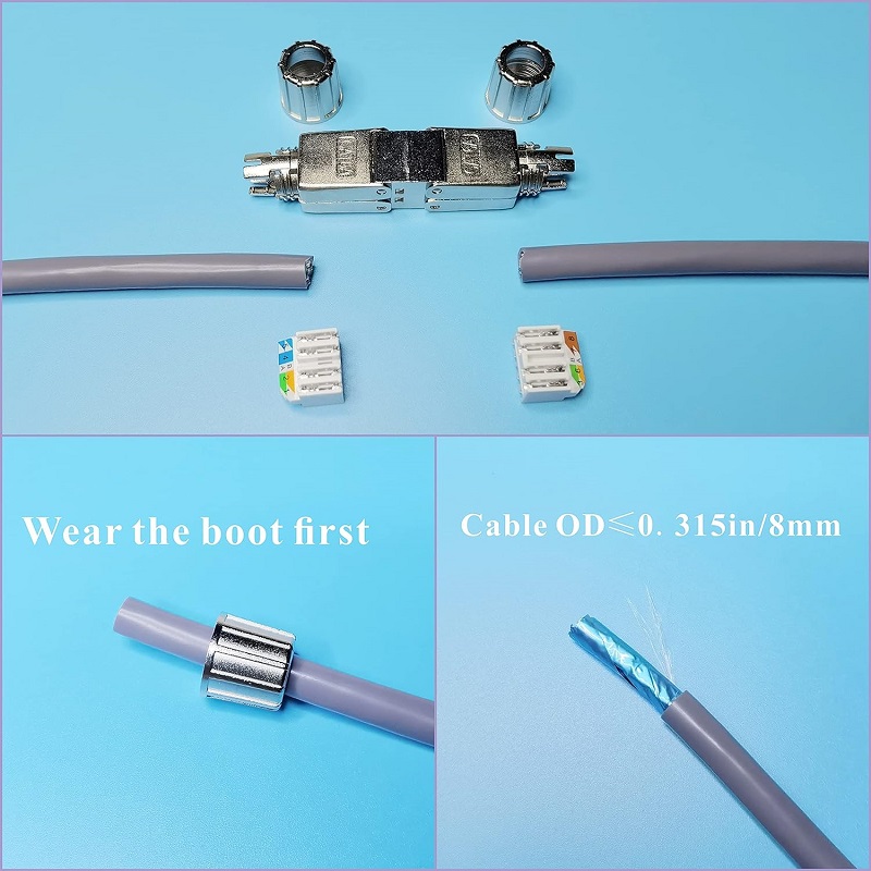 Cat6a Cat7 Cable Extender Junction Adapter Connector Box RJ45 Lan Cable ...