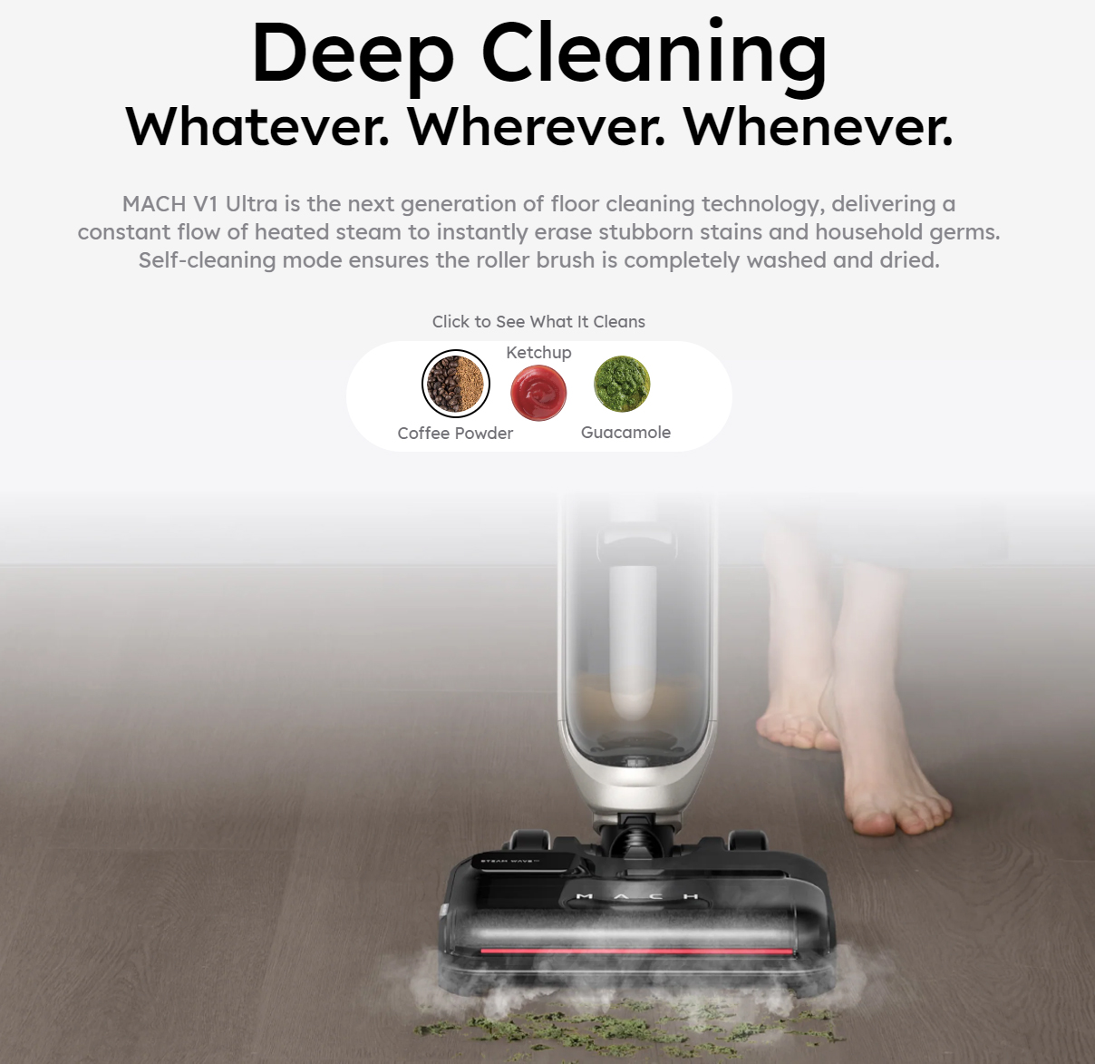 Anker MACH V1 Ultra, All-in-One Vacuum Cordless StickVac with Steam Mop ...