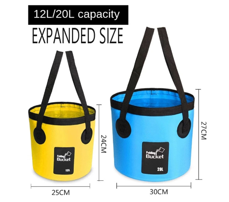 12L 20L Foldable Bucket Strong Flexible Portable Container with Handle ...