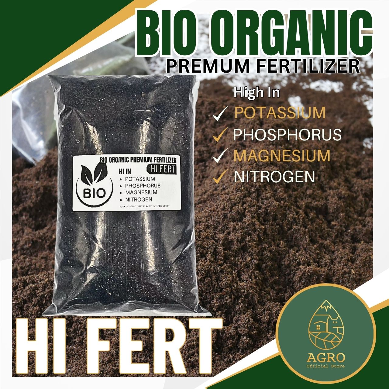 Agro Bio Organic HI-FERT Premium Fertilizer Baja Organic Baja Super ...