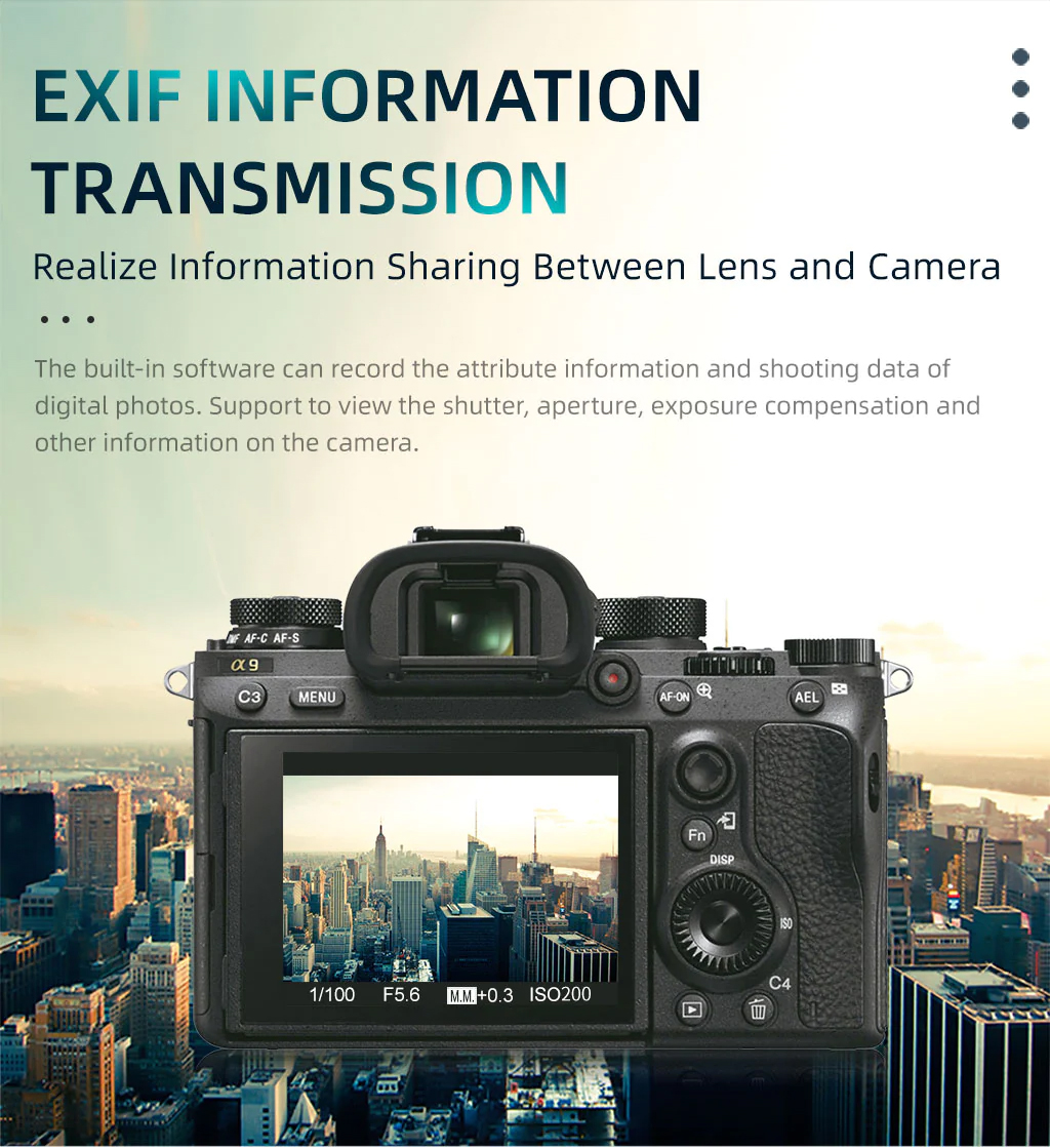 VILTROX EF-E5 Lens Adapter Full Frame Auto Focus Smart OLED Display for Canon EOS EF/EF-S Lens ...