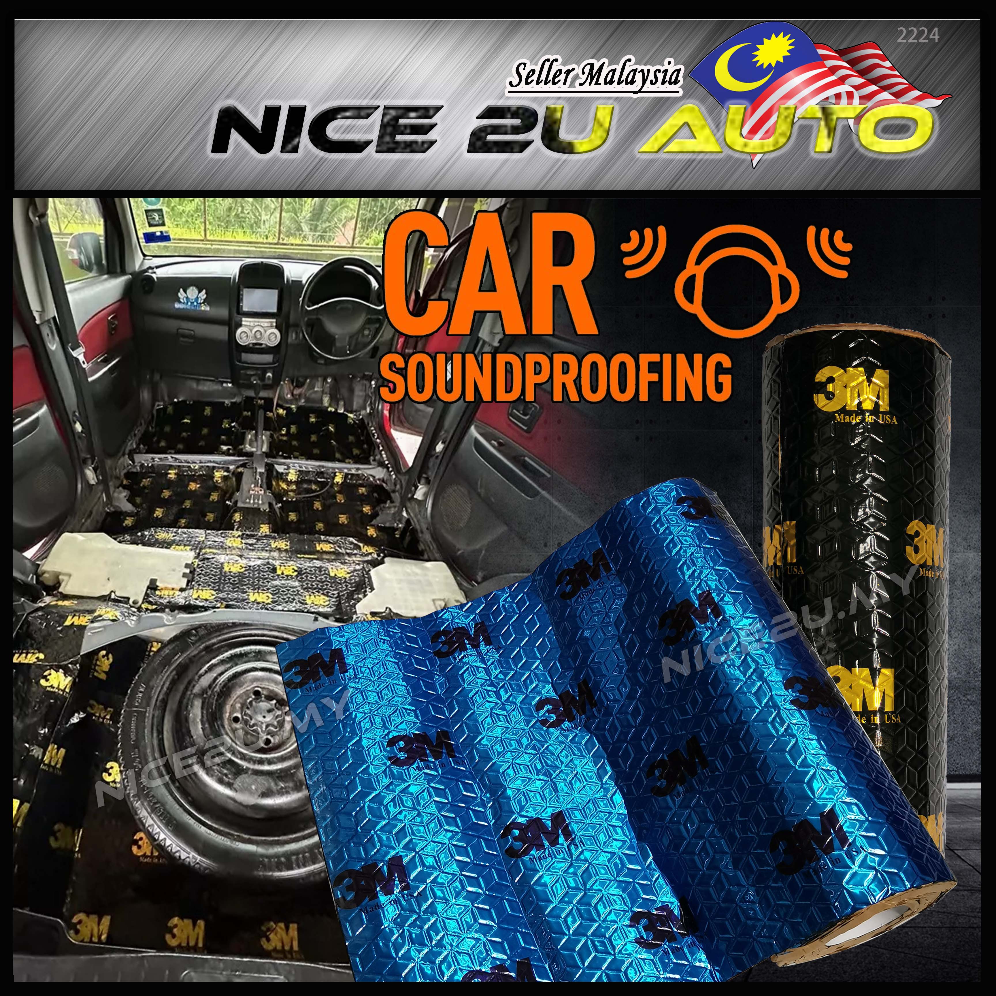 Car Sound Proof 46cm x 5meter Per Roll Sound Proofing Insulation Heat ...