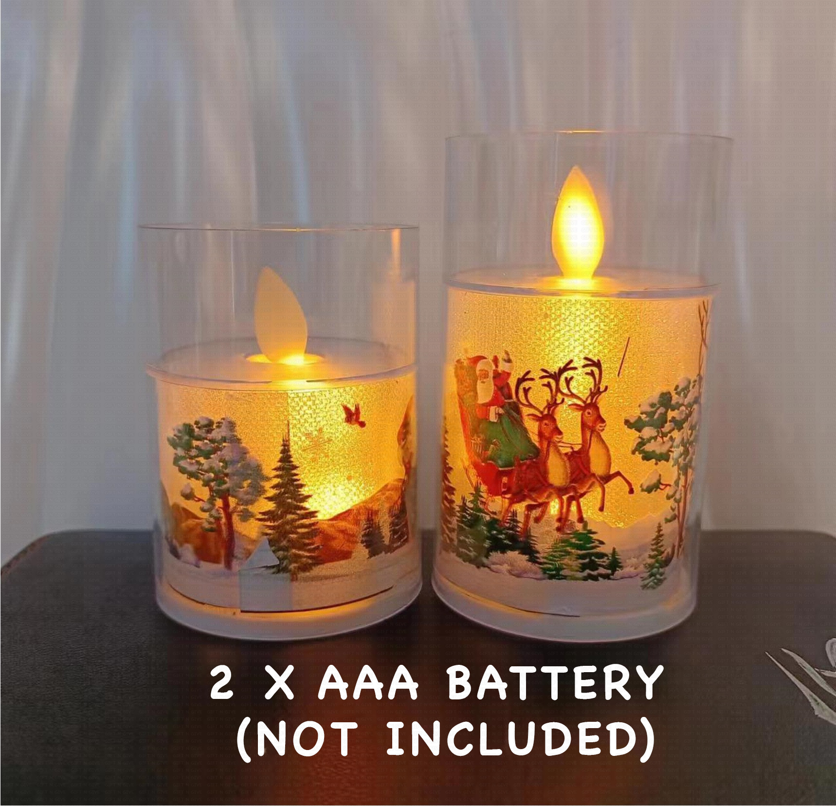 LED Xmas Merry Christmas Swinging Candle Smokeless Flameless Swing ...