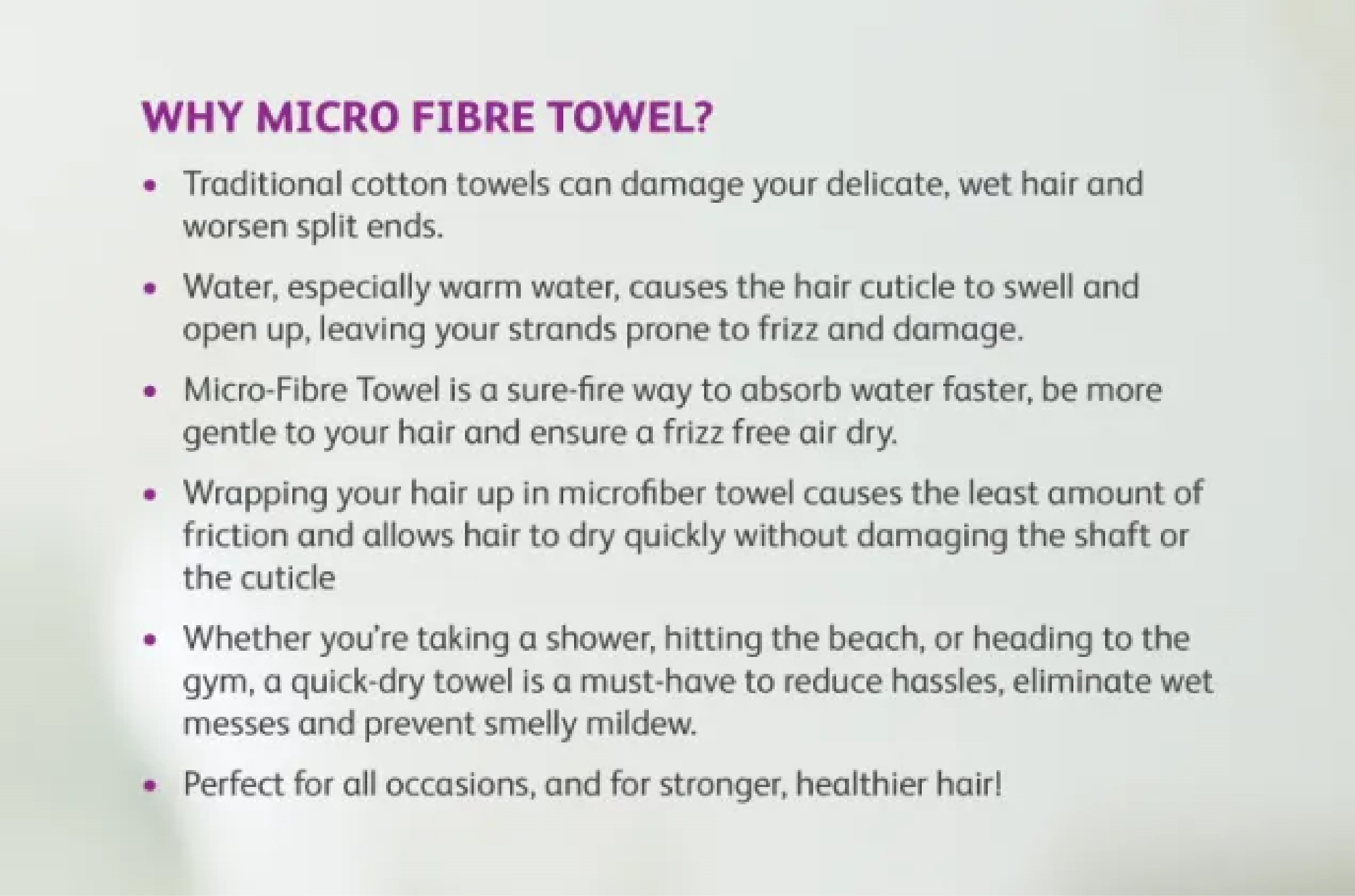 Muzy Microfiber Super Absorbent Towel / Body Towel / Face Towel / Hand ...