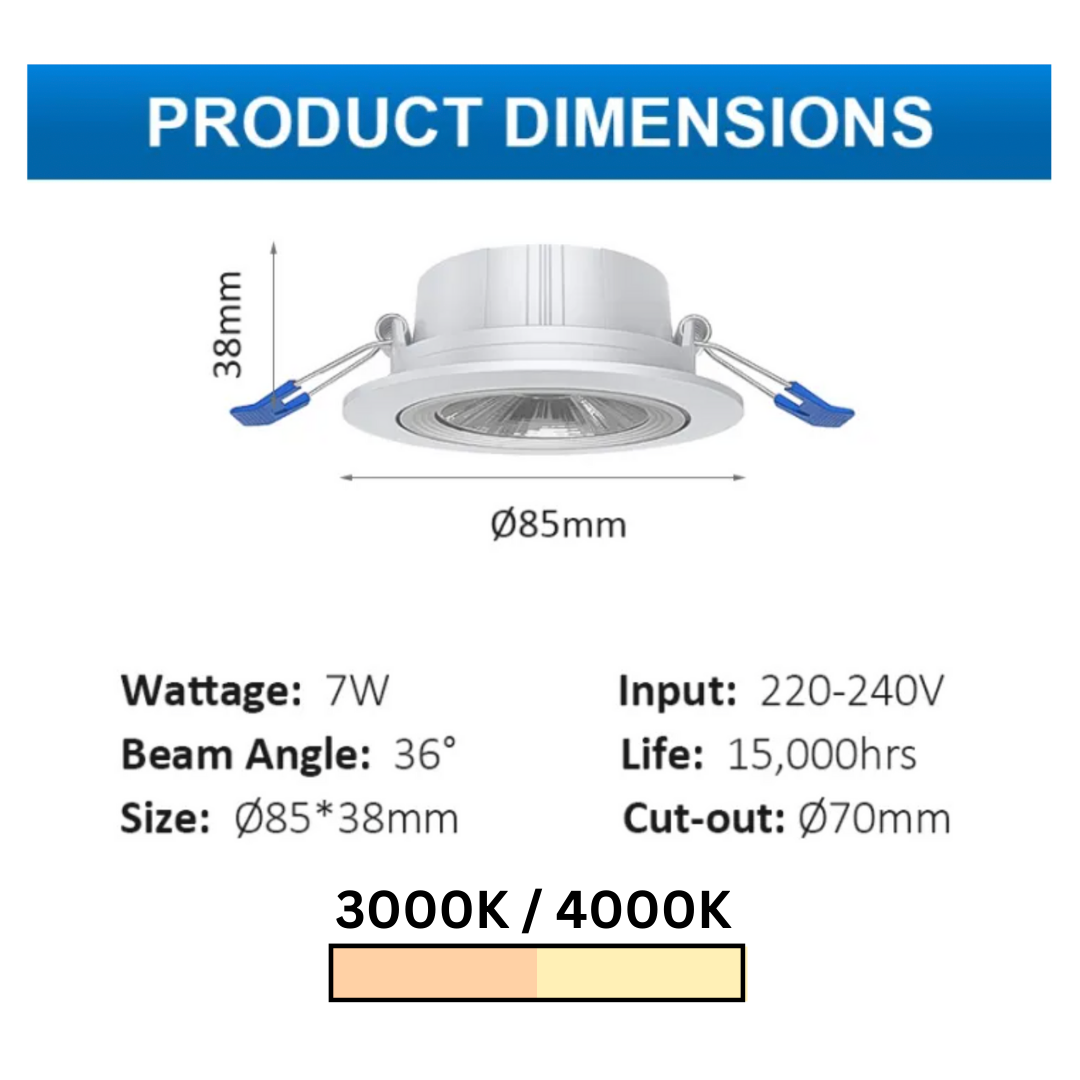 MEGAMAN Eye Ball 5W/7W Energy Saving Bulb LED Bulb Mentol LED Ceiling ...