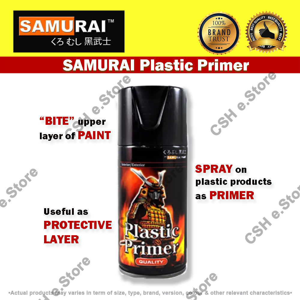 SAMURAI Spray Paint KPP Plastic Primer Spray Can Plastic Primer Aerosol ...