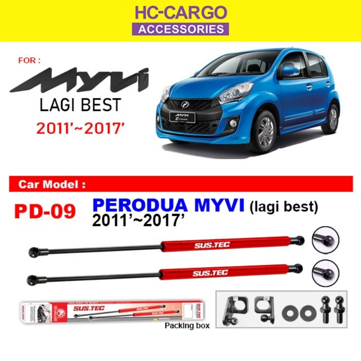 Sustec Perodua Myvi Lagi Best Icon 2011 - 2016 Sustec Front Hood Damper Bonnet Gas Lifter ...